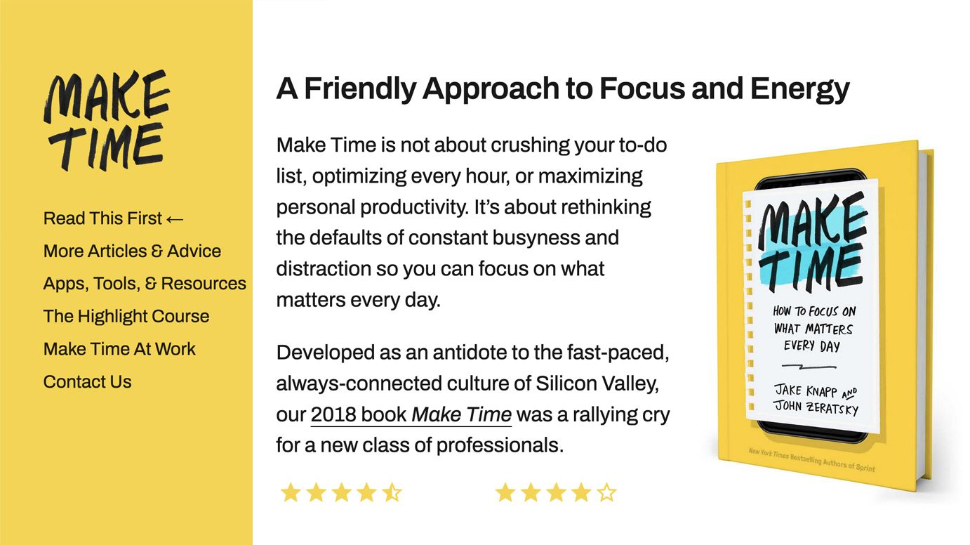 Make Time: How To Focus On What Matters Every Day