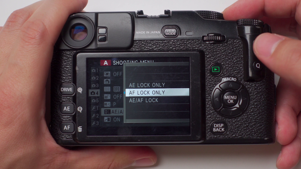 Fujifilm X-Pro1 Back-button Focusing (AF-L)