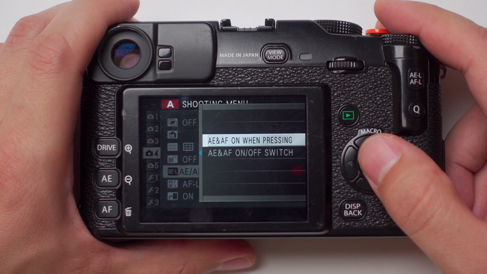 Fujifilm X-Pro1 Back-button Focusing (AF-L)