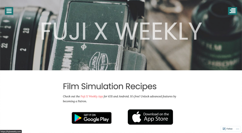 Fujifilm Simulation Recipes Guide - X-Pro1 & X-E1