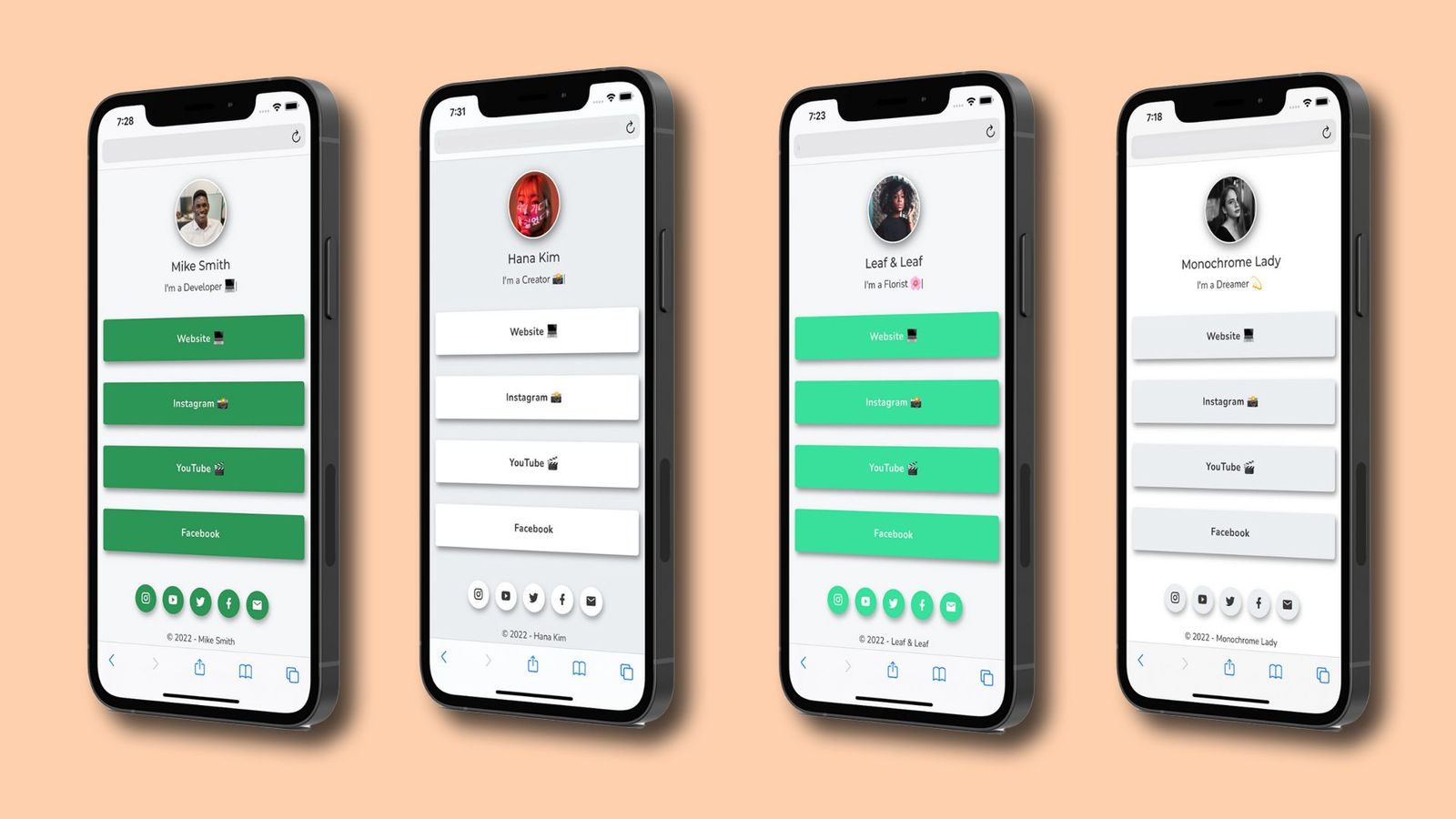 TreeLink: A Responsive Linktree-like Static HTML5 Template